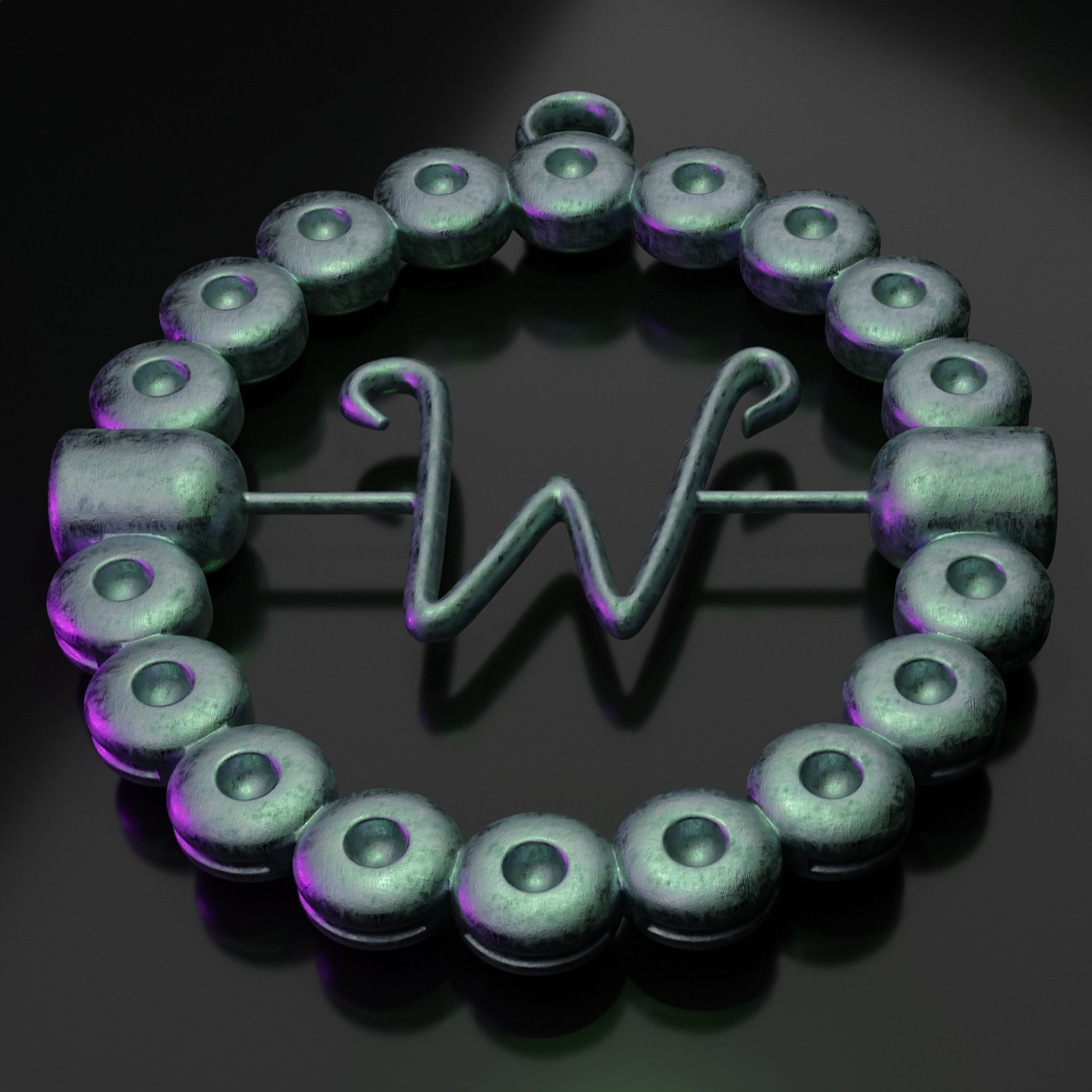 Wednesday Addams Pendant 3D model 3D printable | CGTrader