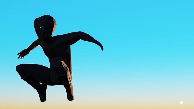 Ninja Low poly by George Keita free VR / AR / low-poly 3D model rigged ...