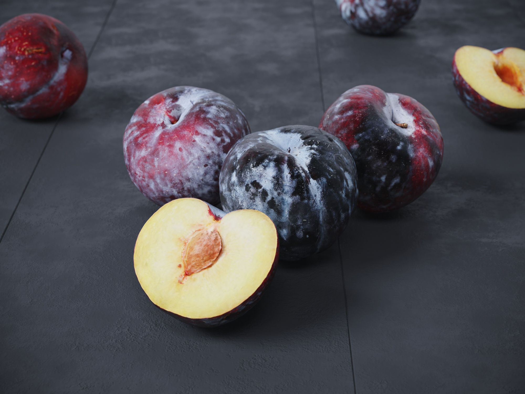 Black Plums 3D model | CGTrader