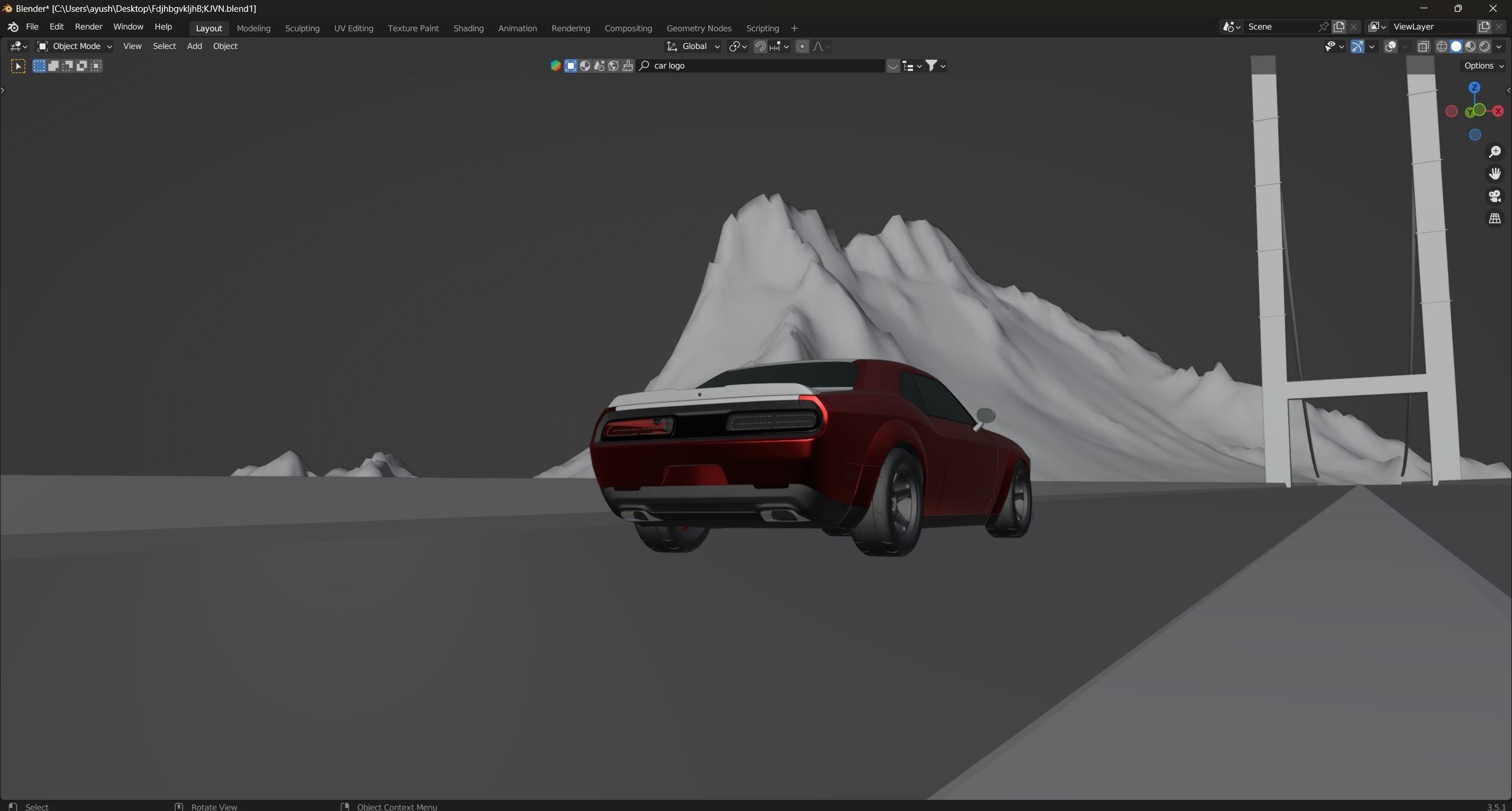 Dodge car 3d 3D model | CGTrader