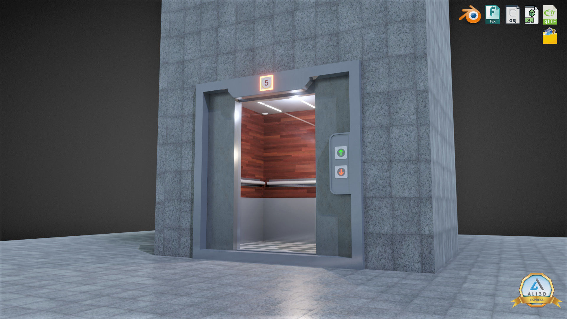 Animated Elevator Residential Apartment Corporate Building 3D model animated | CGTrader