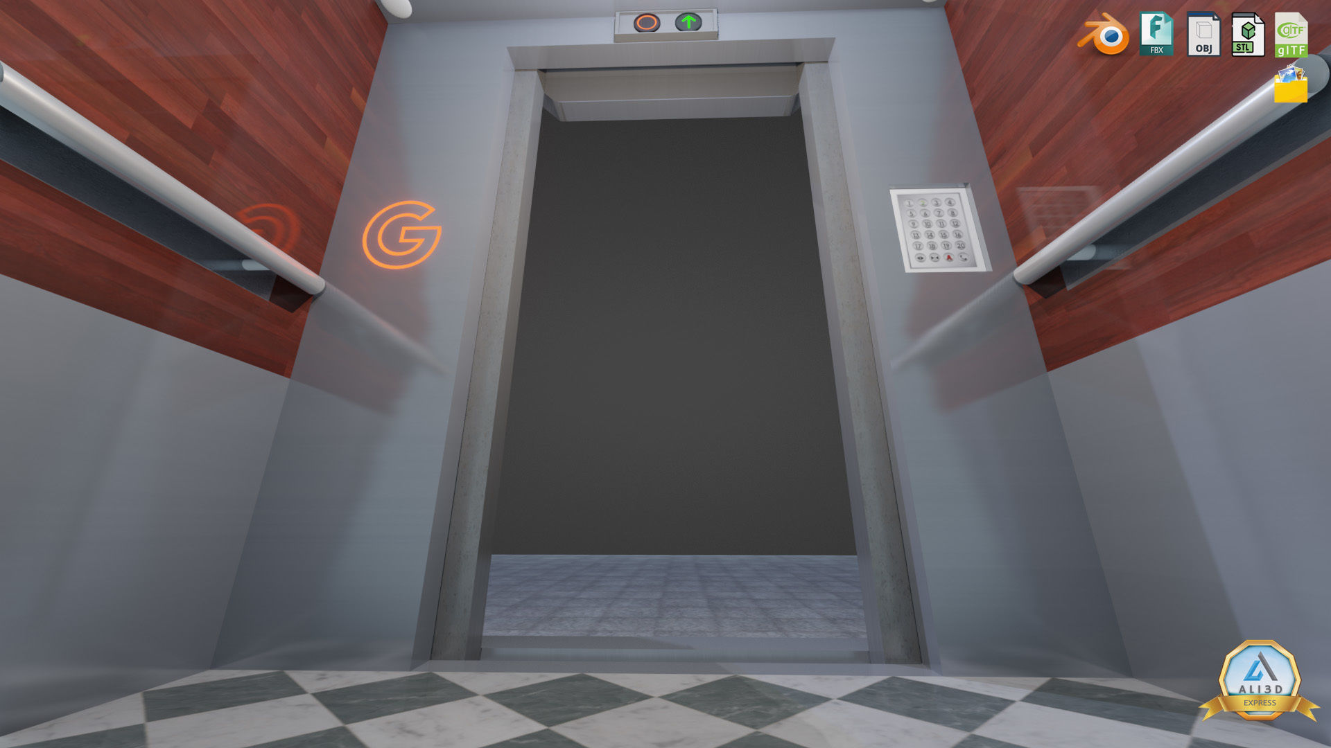 Animated Elevator Residential Apartment Corporate Building 3D model animated | CGTrader