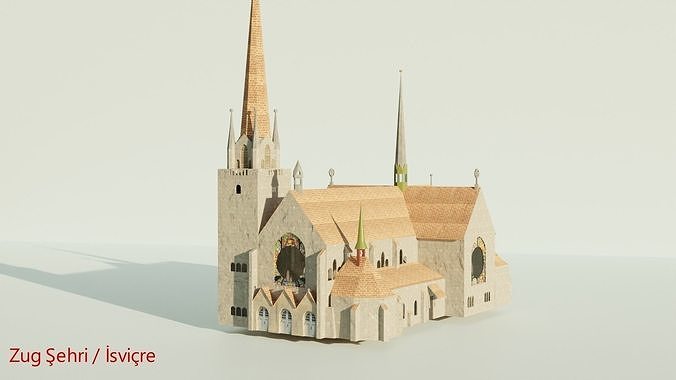 3D church modeling free VR / AR / low-poly 3D model | CGTrader
