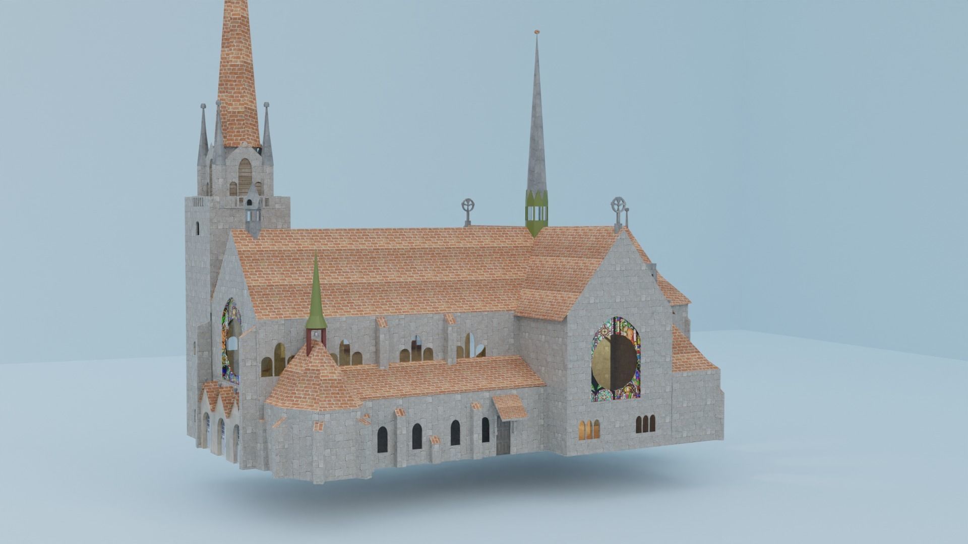 3D church modeling free VR / AR / low-poly 3D model | CGTrader