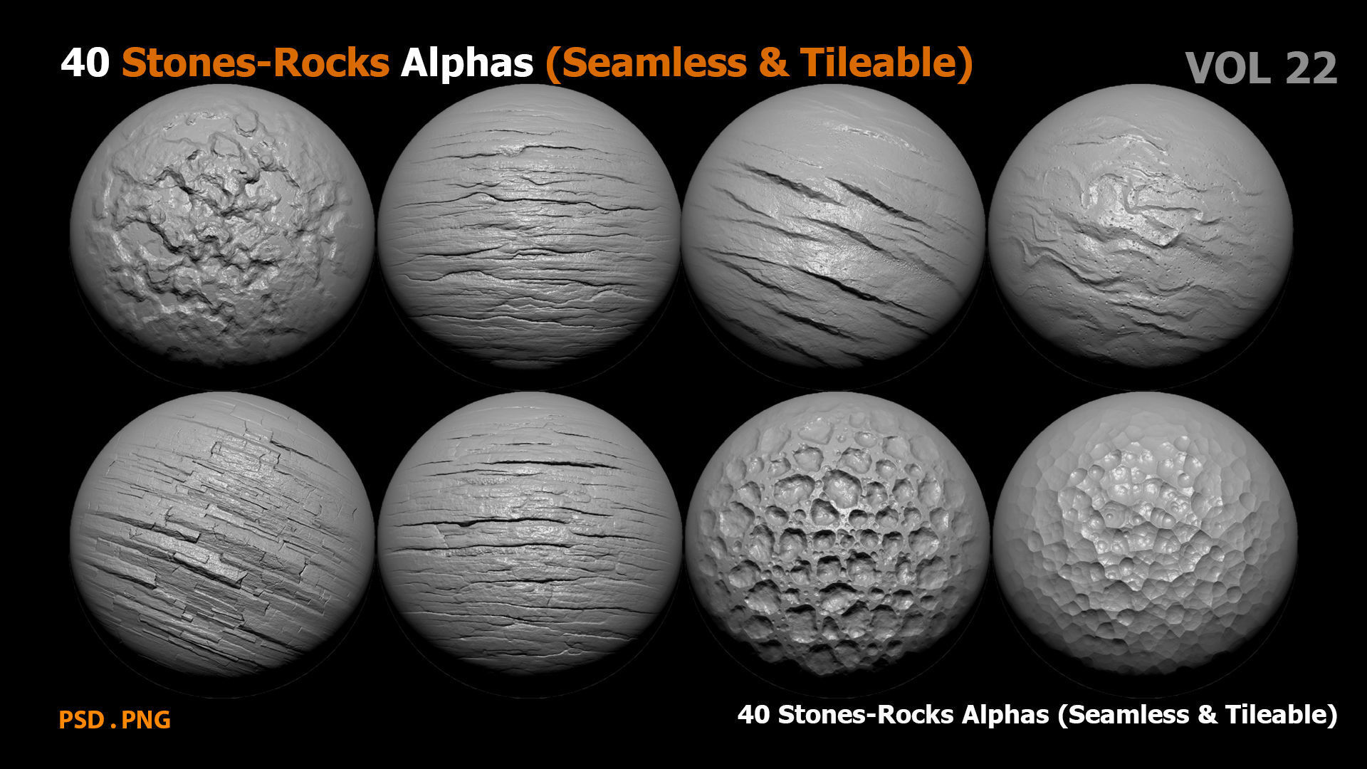 40 Stones Rocks Alphas Texture | CGTrader