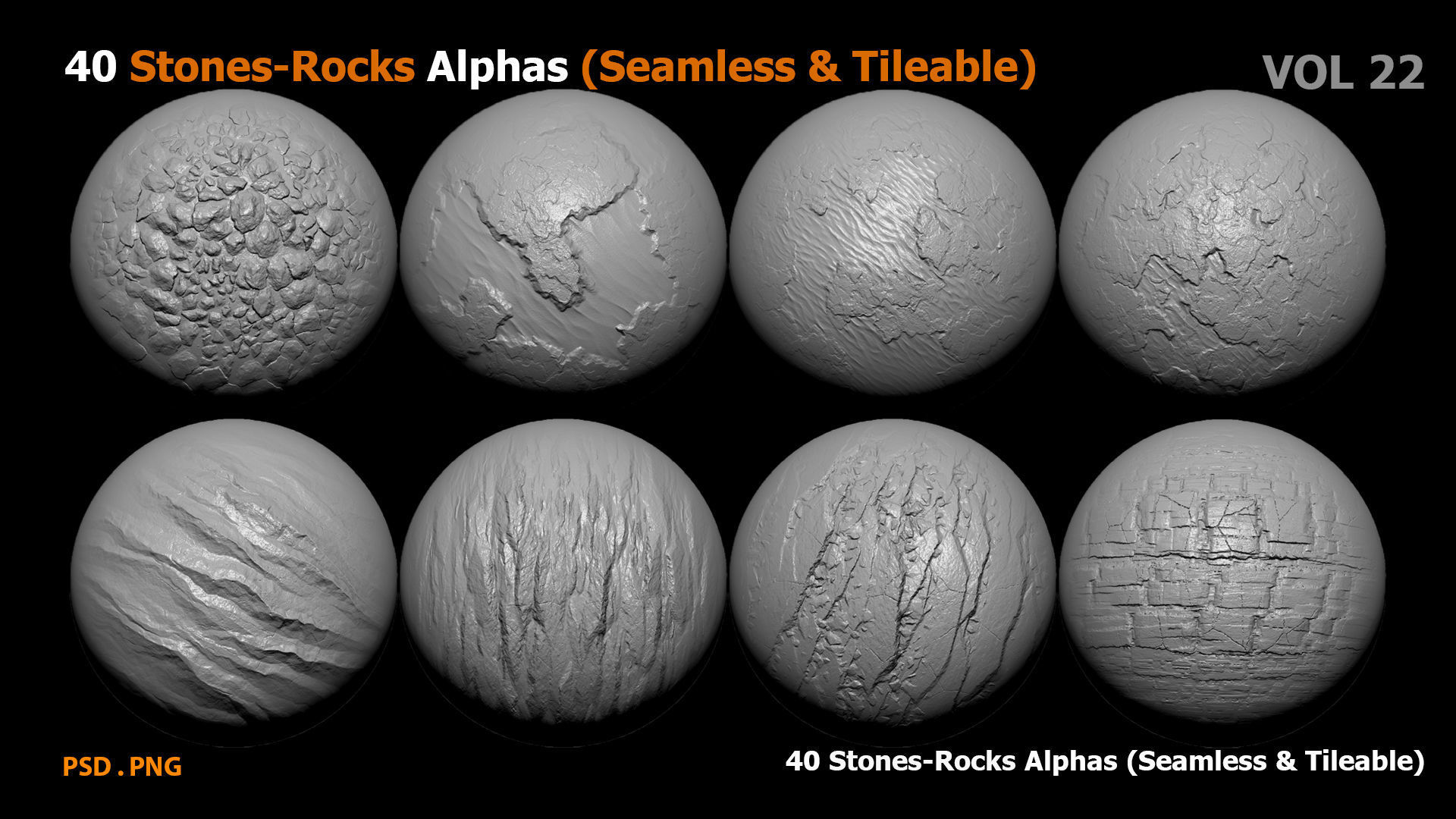 40 Stones Rocks Alphas Texture | CGTrader