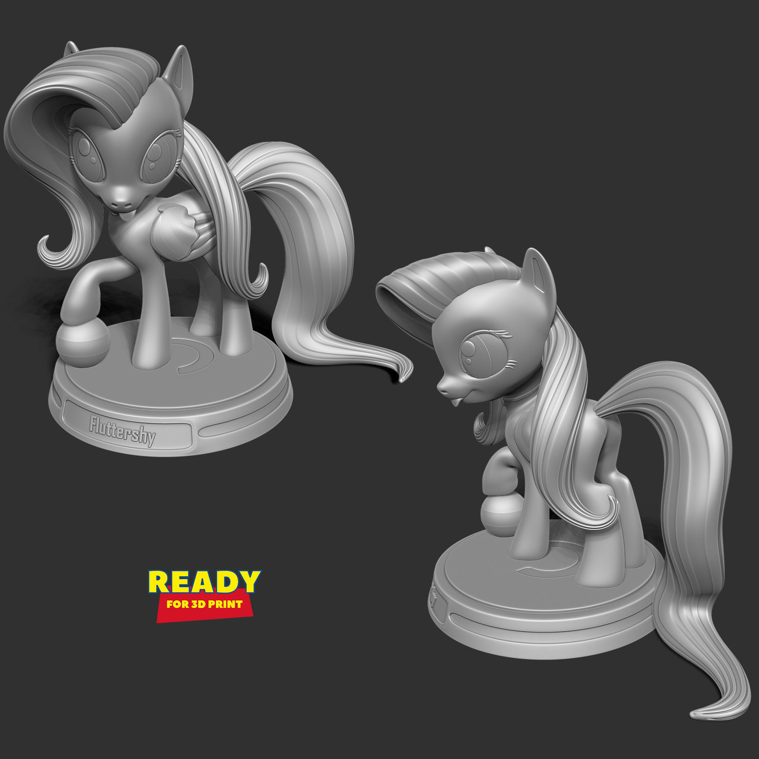 Fluttershy - Little Pony 3D model 3D printable | CGTrader