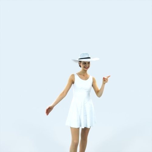 3D model Aspiration 13C pointing Couple Pointing Hat walking Casual ...