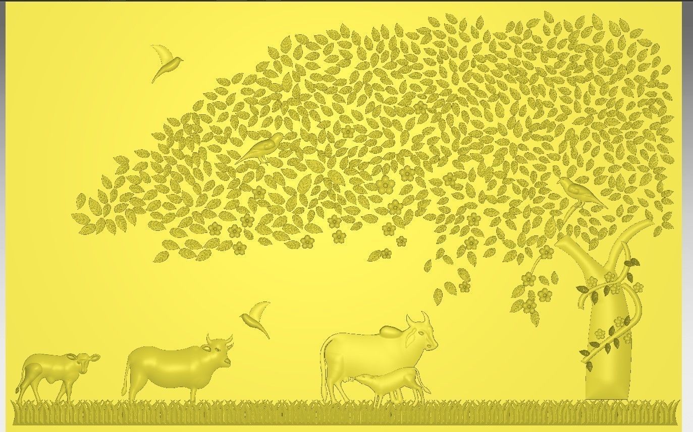 COW AND TREE 3D model | CGTrader