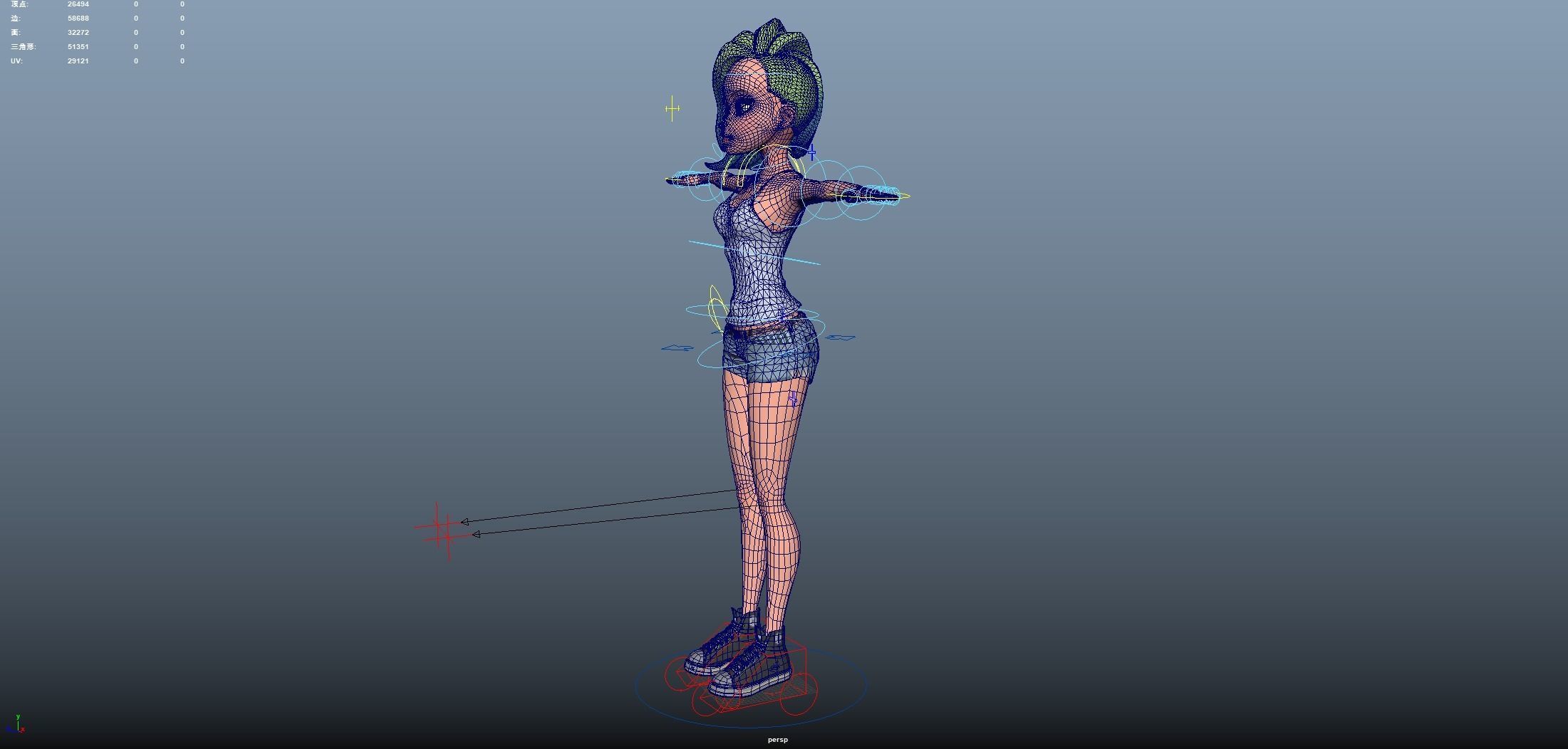 3D model Cartoon Girl Rigged VR / AR / low-poly | CGTrader