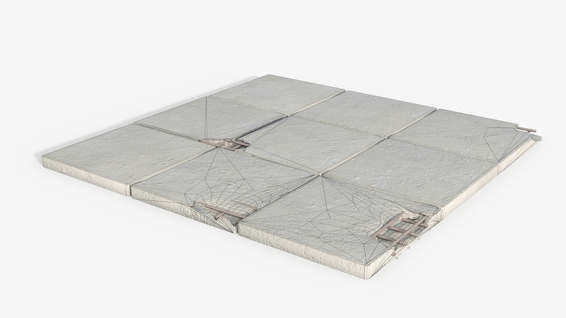 3D model Concrete Slabs VR / AR / low-poly | CGTrader