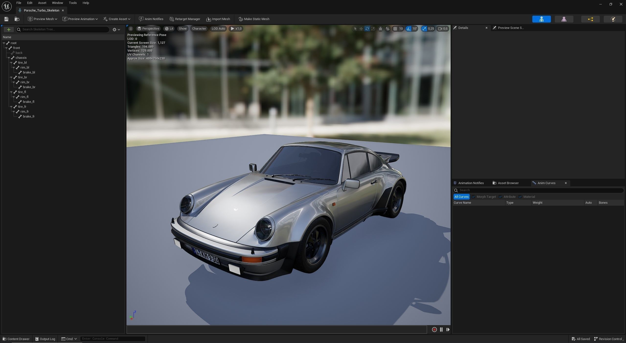 3D model Car Control Rig for Unreal Engine VR / AR / low-poly | CGTrader