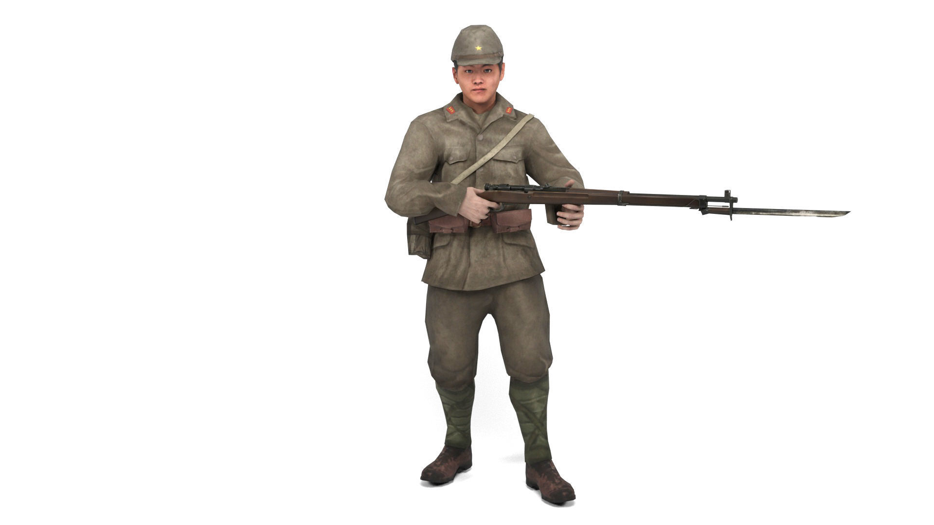 3D model Japanese Soldier VR / AR / low-poly | CGTrader