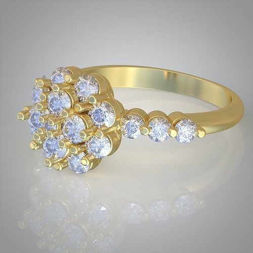 Diamond ring 0262 3D printable model free 3D model 3D printable | CGTrader