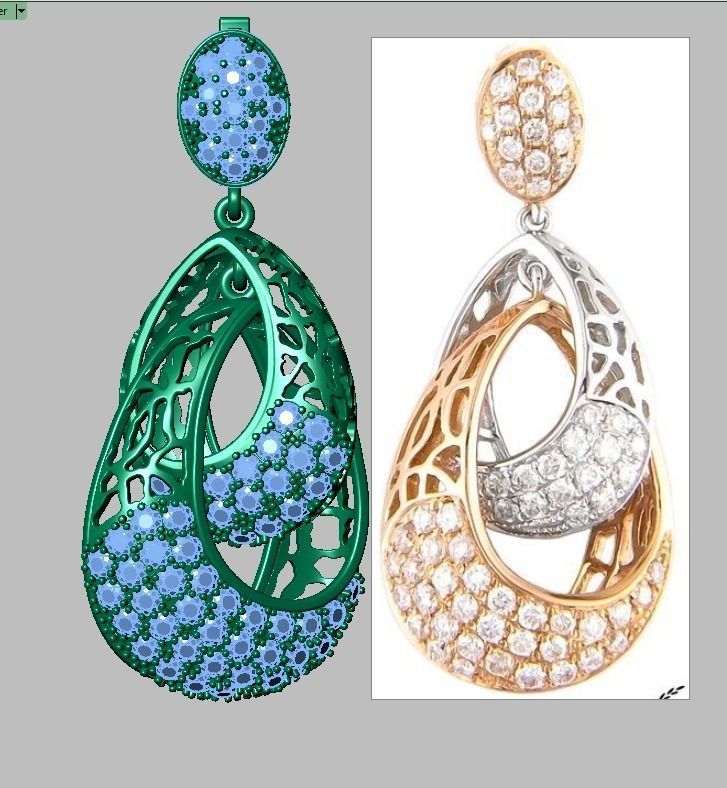 Earring model 249 3D printable model16 3D model 3D printable | CGTrader