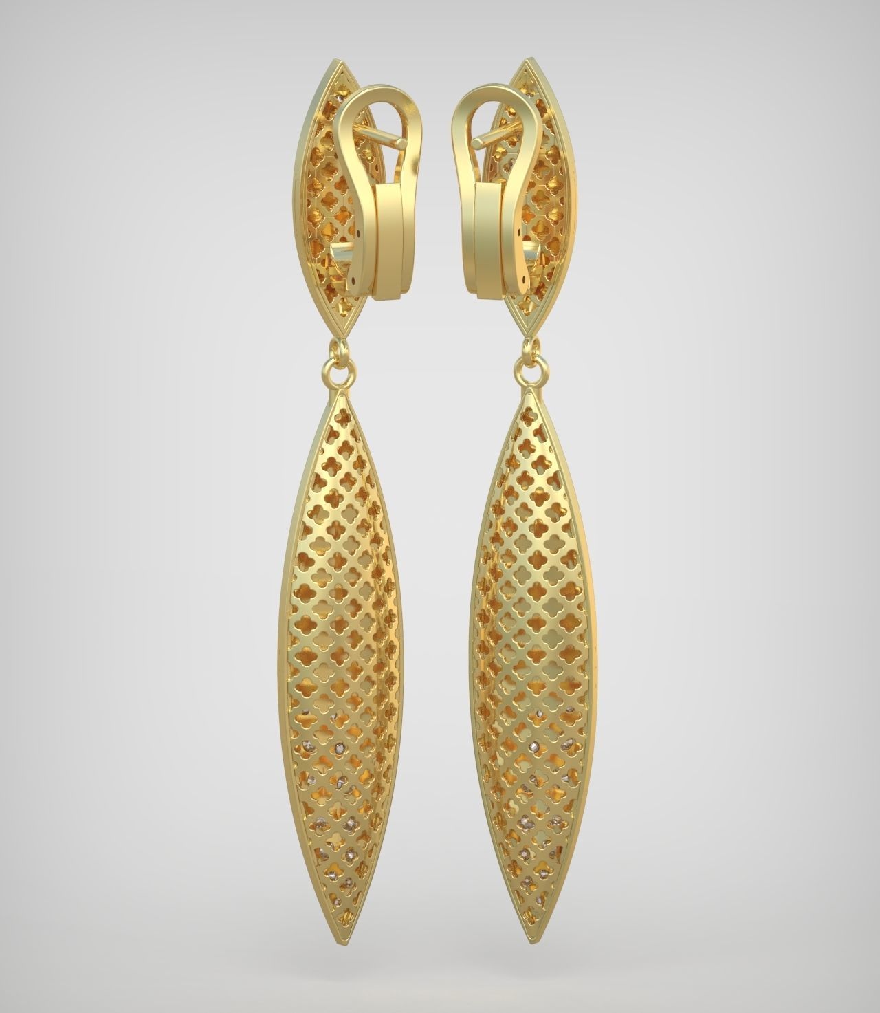 Earring model 333 3D printable model12 3D model 3D printable | CGTrader