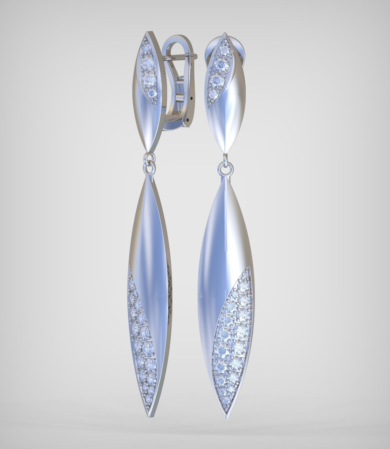 Earring model 333 3D printable model12 3D model 3D printable | CGTrader