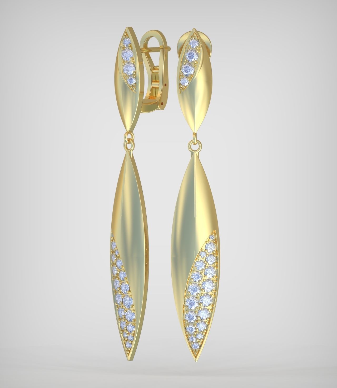 Earring model 333 3D printable model12 3D model 3D printable | CGTrader