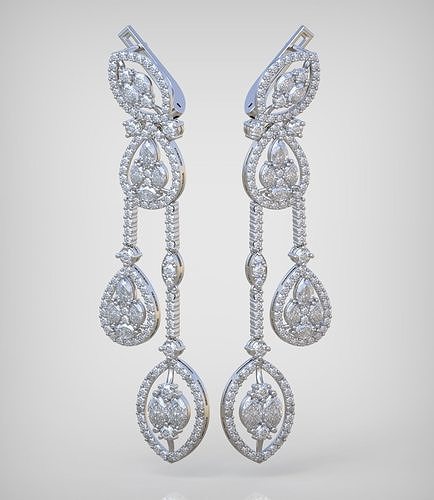 Earring model 0334 3D printable model-10 3D model 3D printable | CGTrader