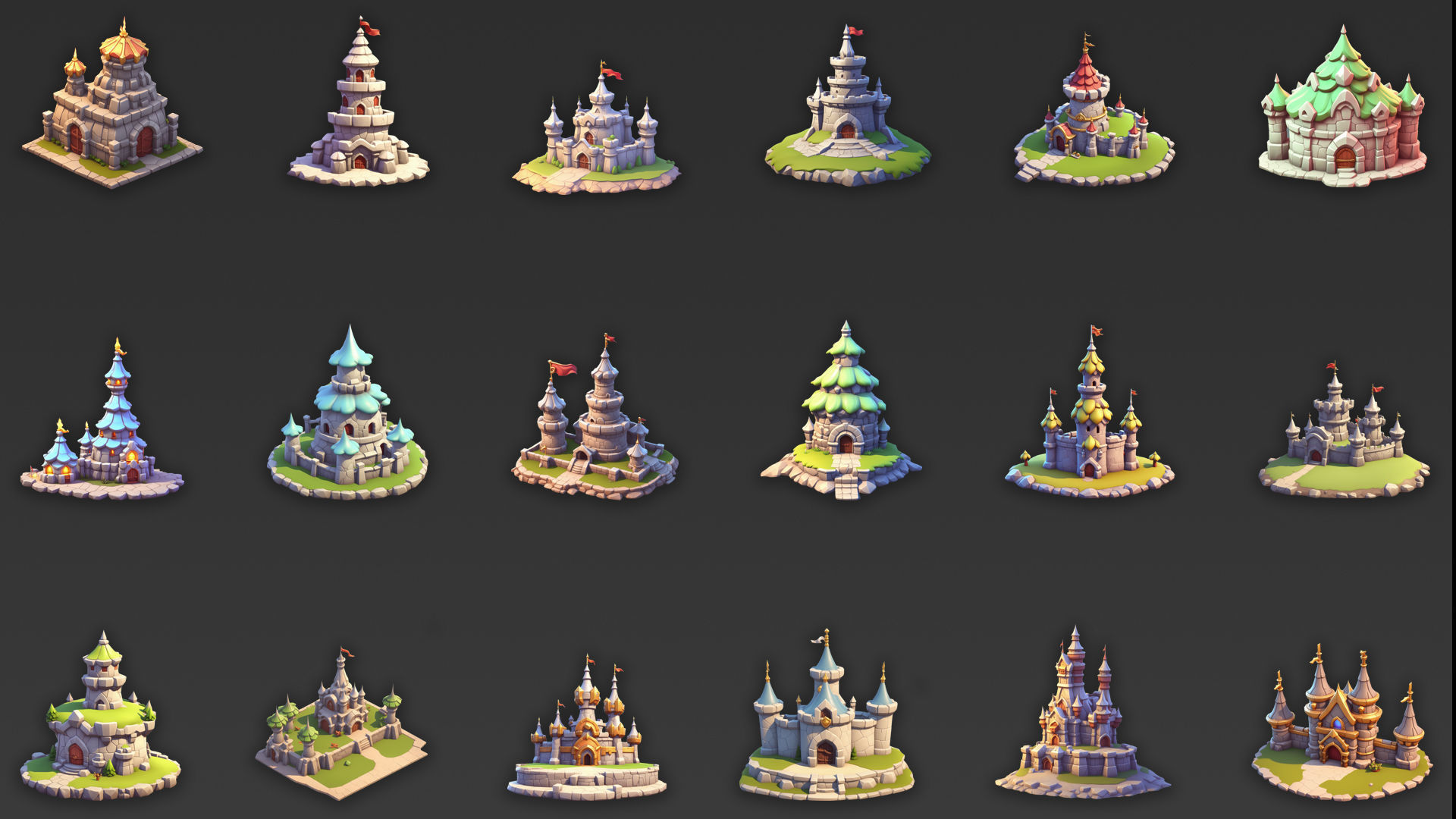 30 Fantasy Castle Game Asset Texture | CGTrader