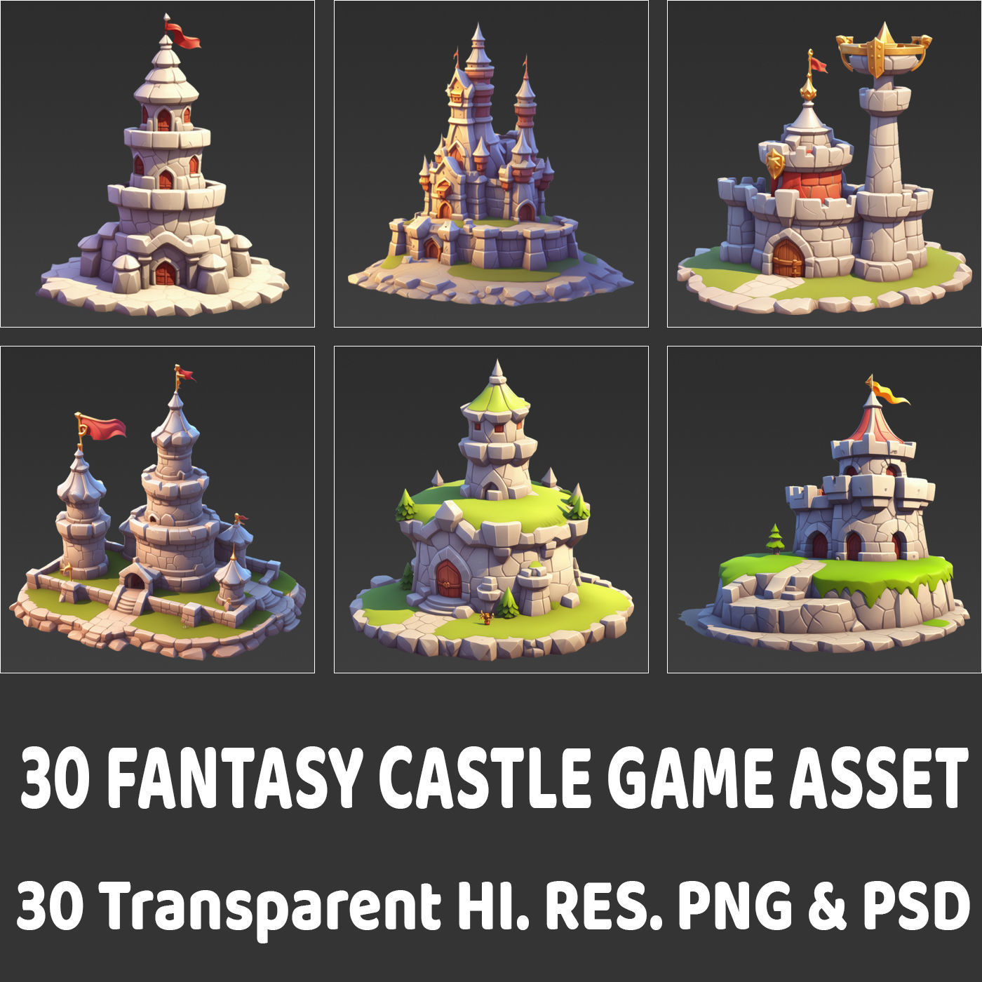 30 Fantasy Castle Game Asset Texture | CGTrader
