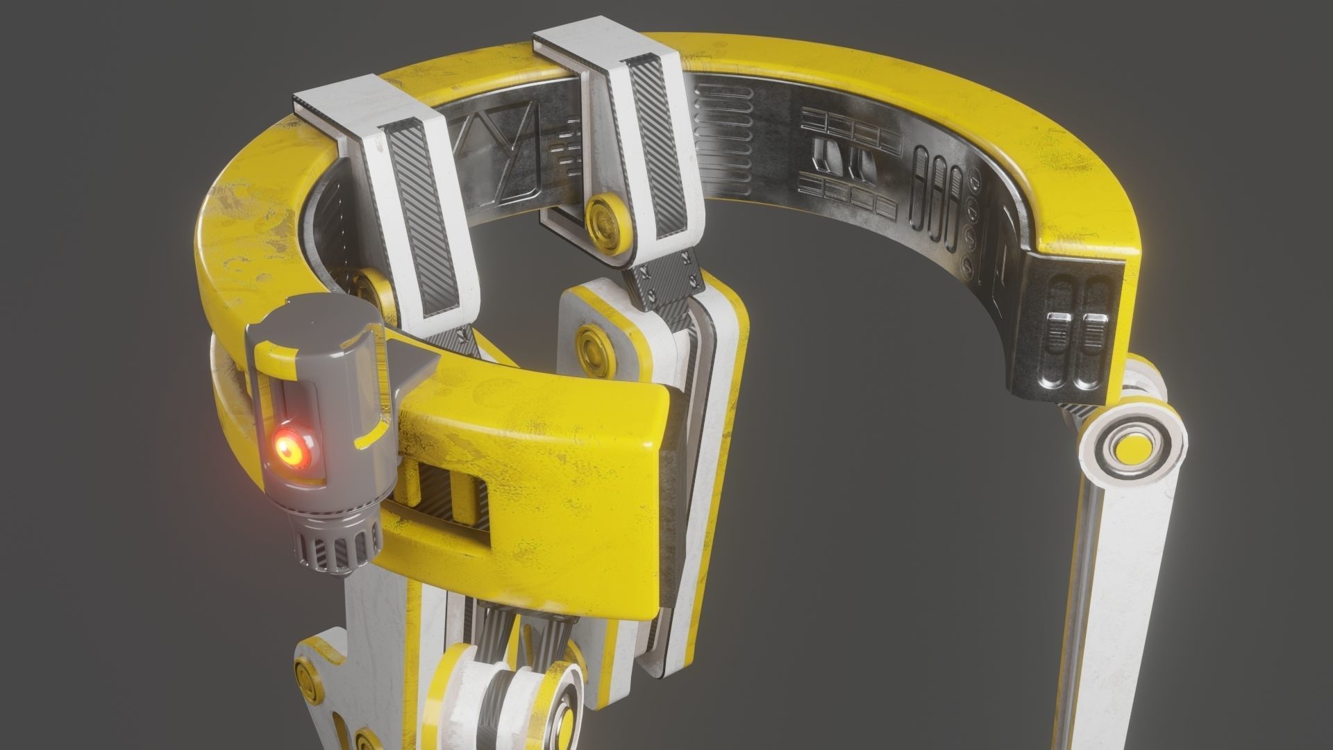Yellow Robot Sci-fi 3D model | CGTrader