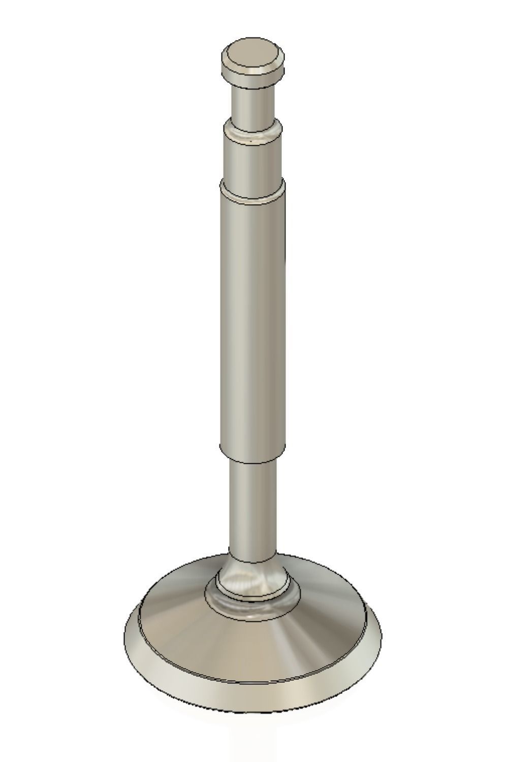 Inlet Valve - 4T Engine 3D model rigged | CGTrader