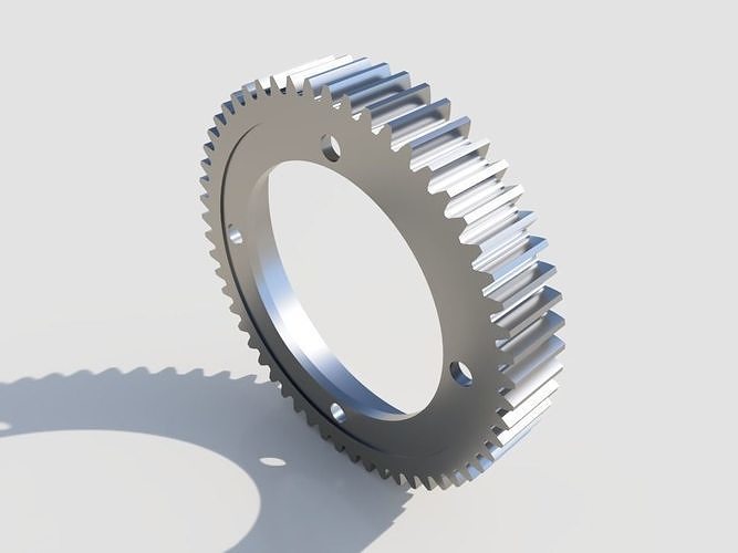 Gear Wheel - 56 teeth 3D model rigged | CGTrader