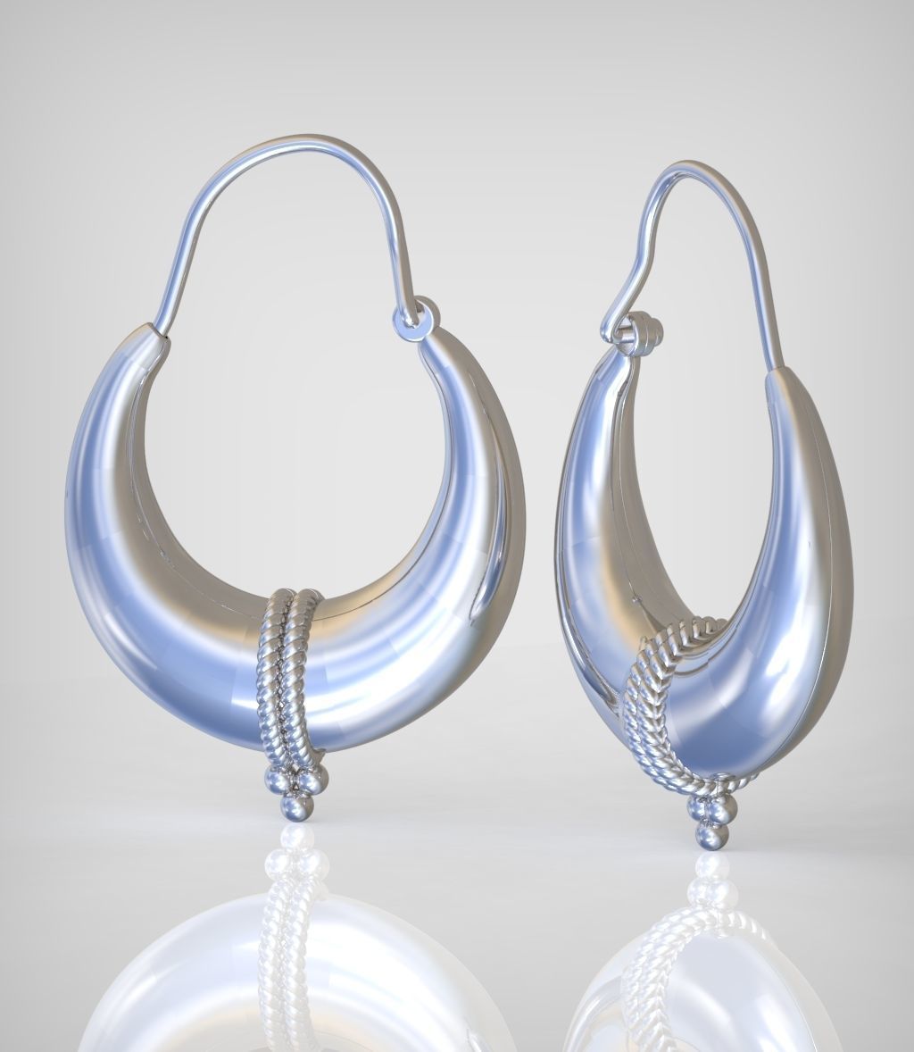 Earring model 252 3D printable model11- 3D model 3D printable | CGTrader