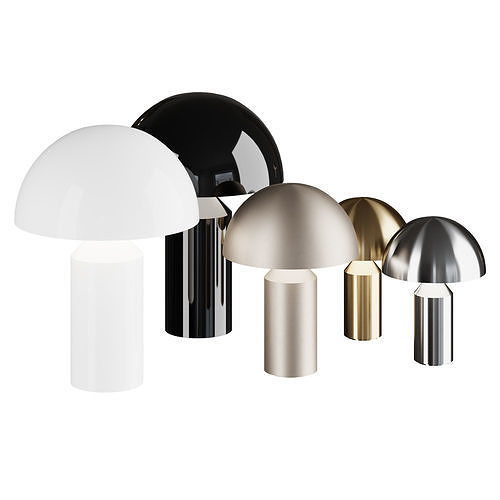 Oluce ATOLLO NICKEL Table lamp 3D model | CGTrader