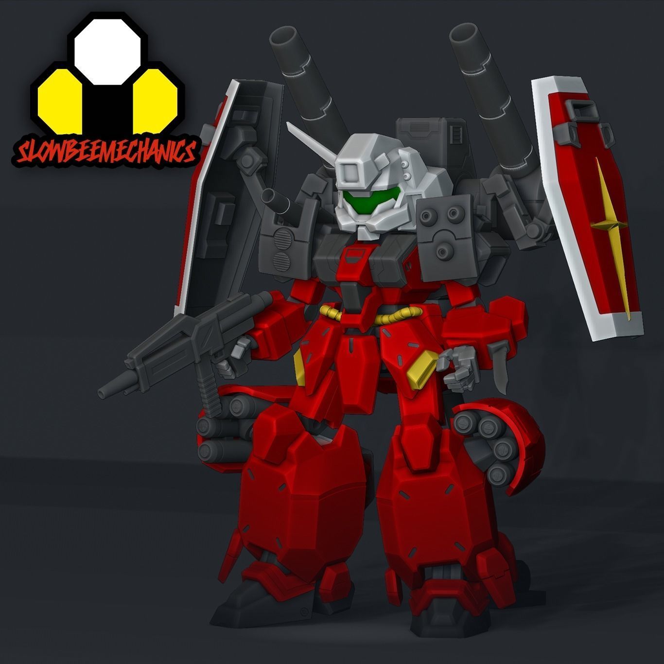 SD Gustav Karl B Style plus Cannon type and Centurion Eevee 3D model 3D ...