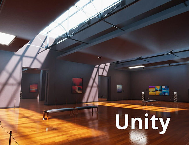 3D model Art Gallery Showroom Unity asset VR / AR / low-poly | CGTrader