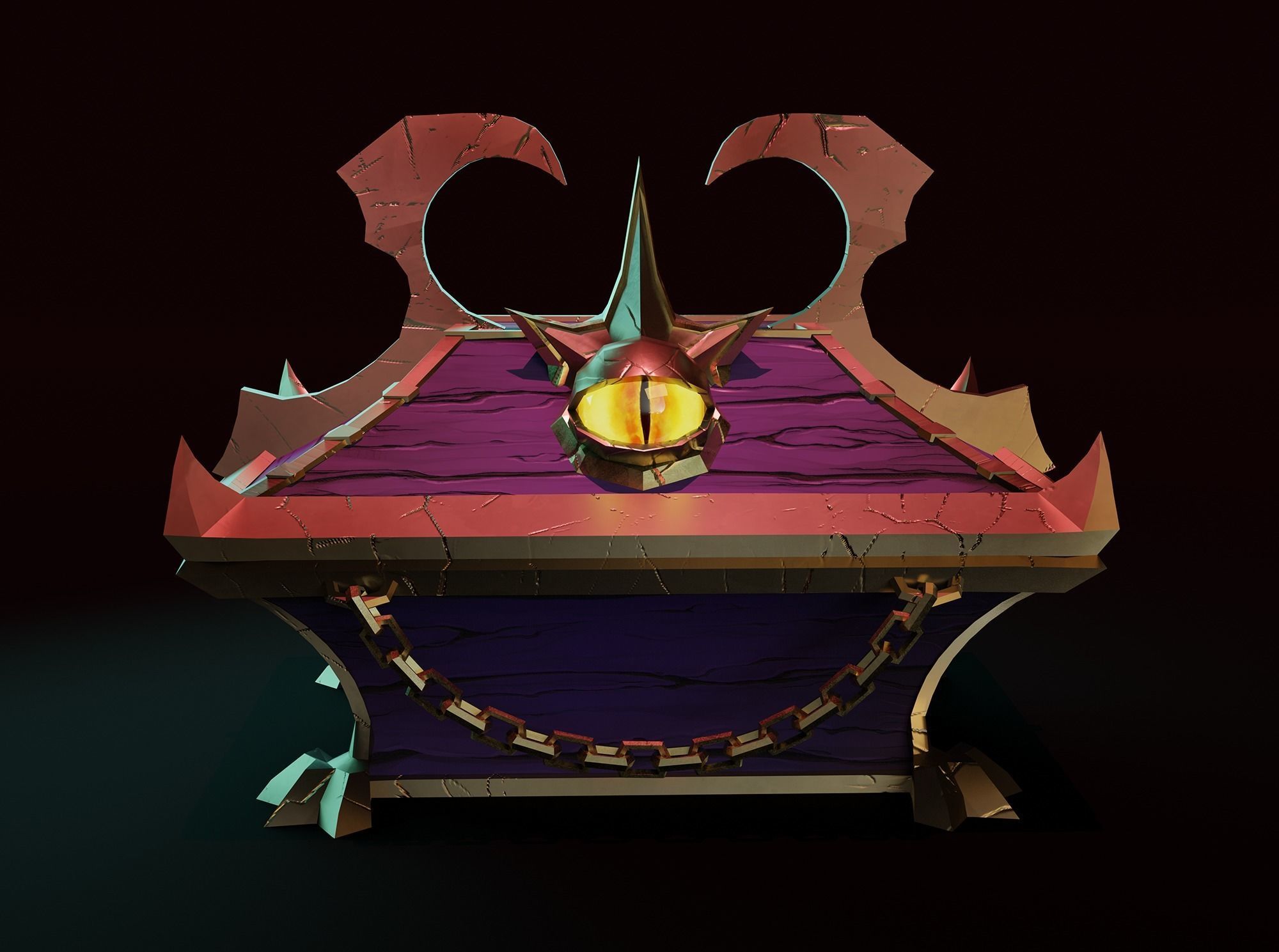 3D model Magic Chest lowpoly model VR / AR / low-poly | CGTrader
