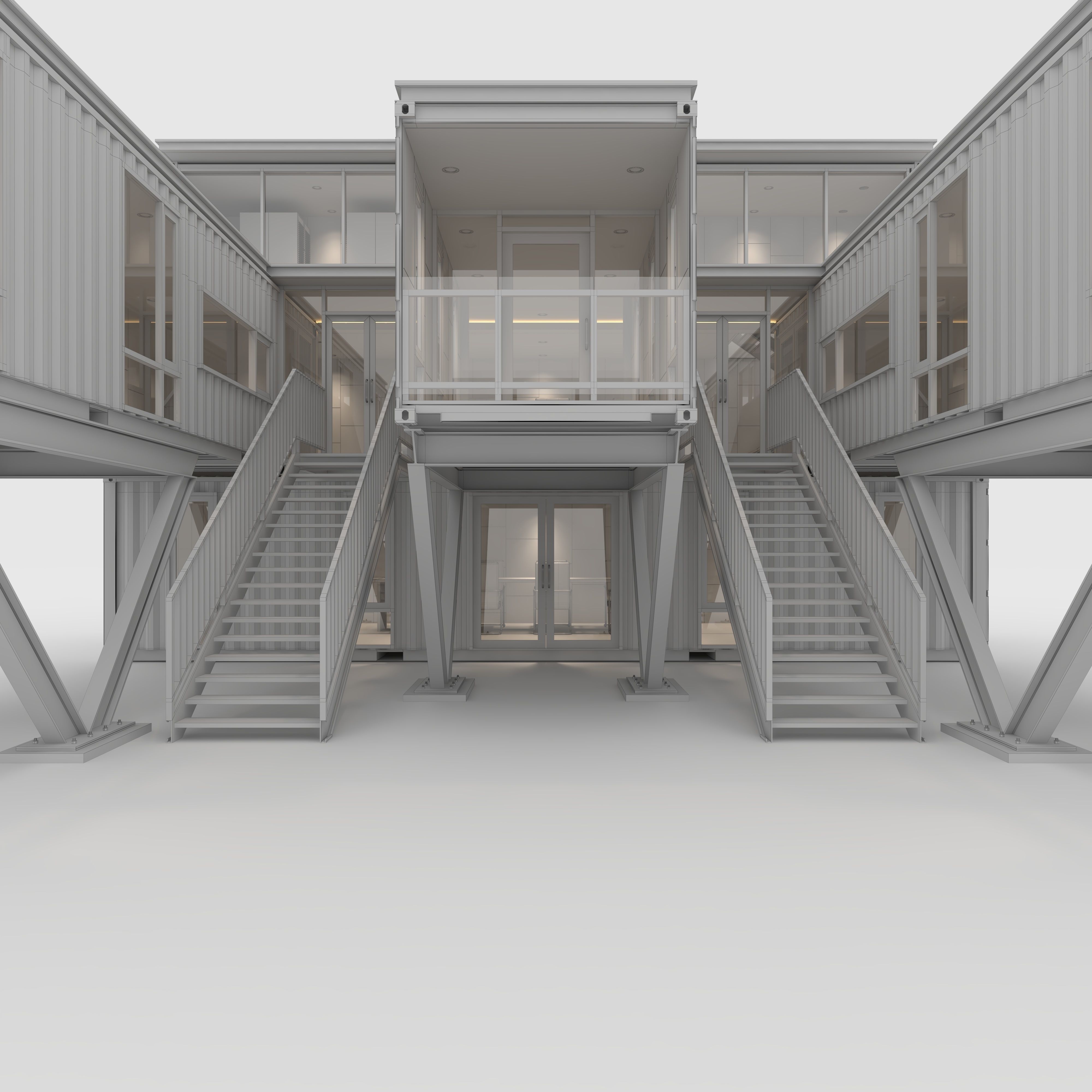 Container Office 2 3D model | CGTrader