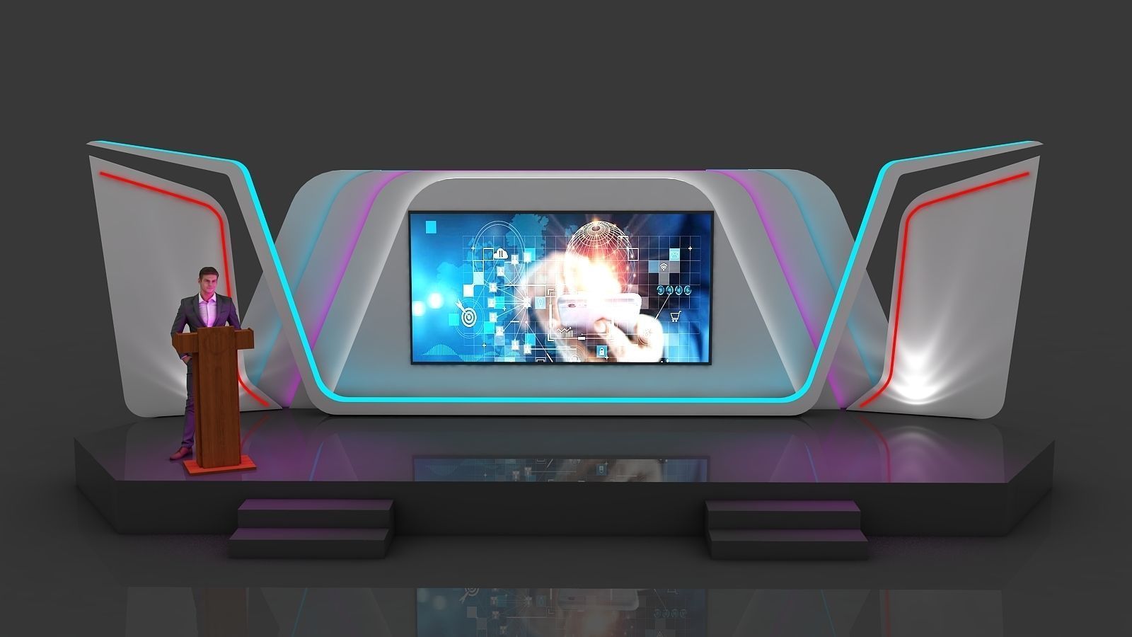 Event Stage 3D model | CGTrader