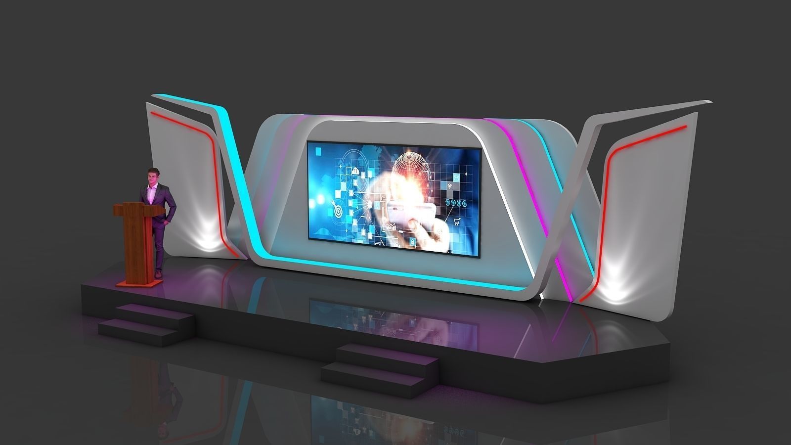 Event Stage 3D model | CGTrader