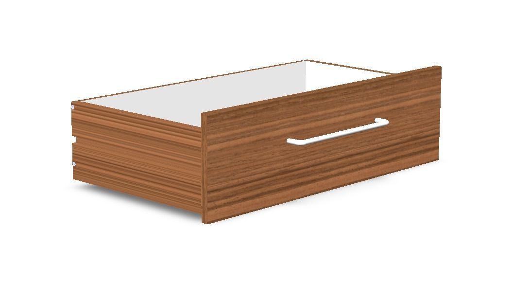 Single Wooden Drawer free 3D model rigged | CGTrader