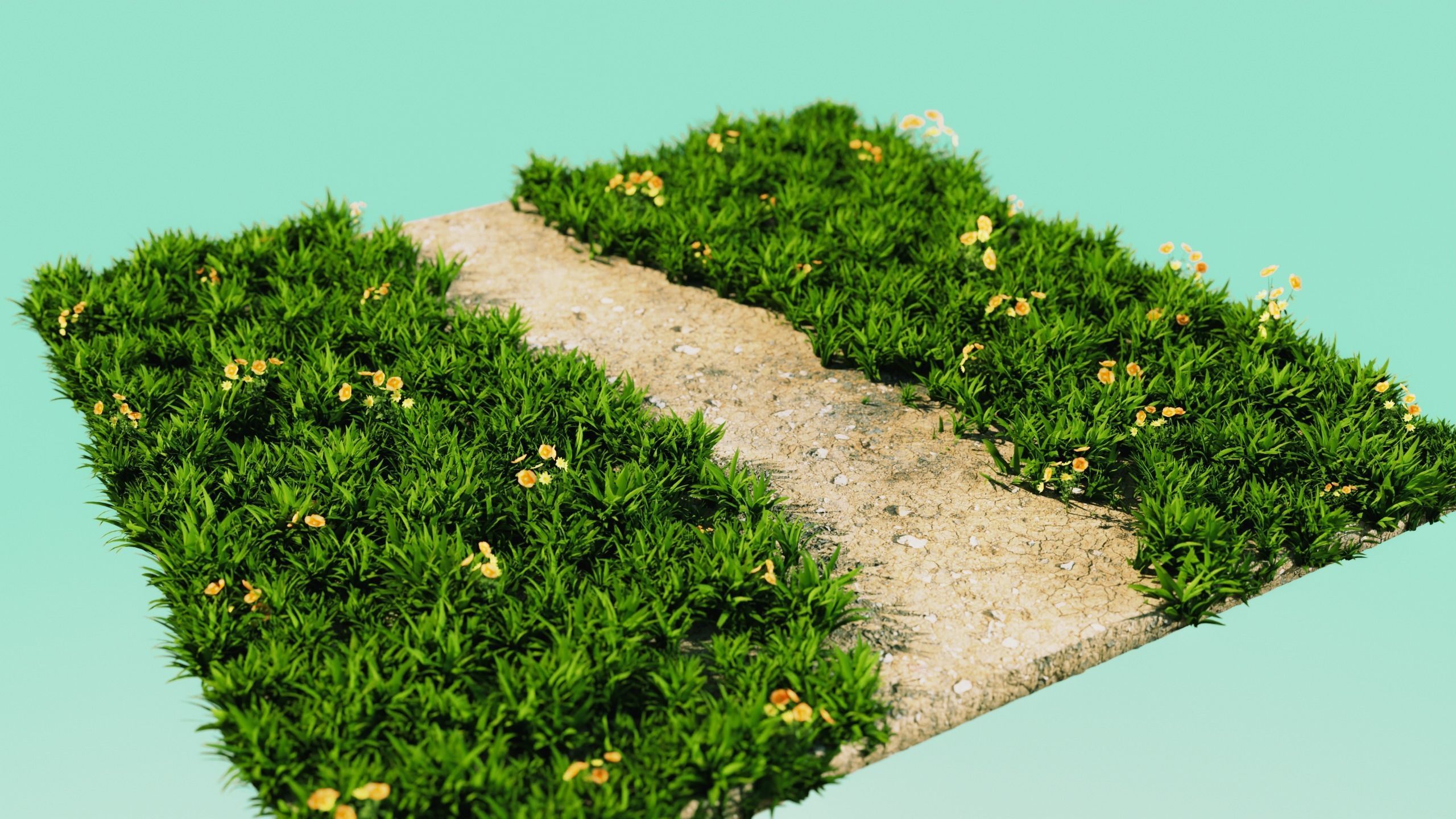 Procedural grass based on Geometry Node Blender - GeoNode free 3D model ...