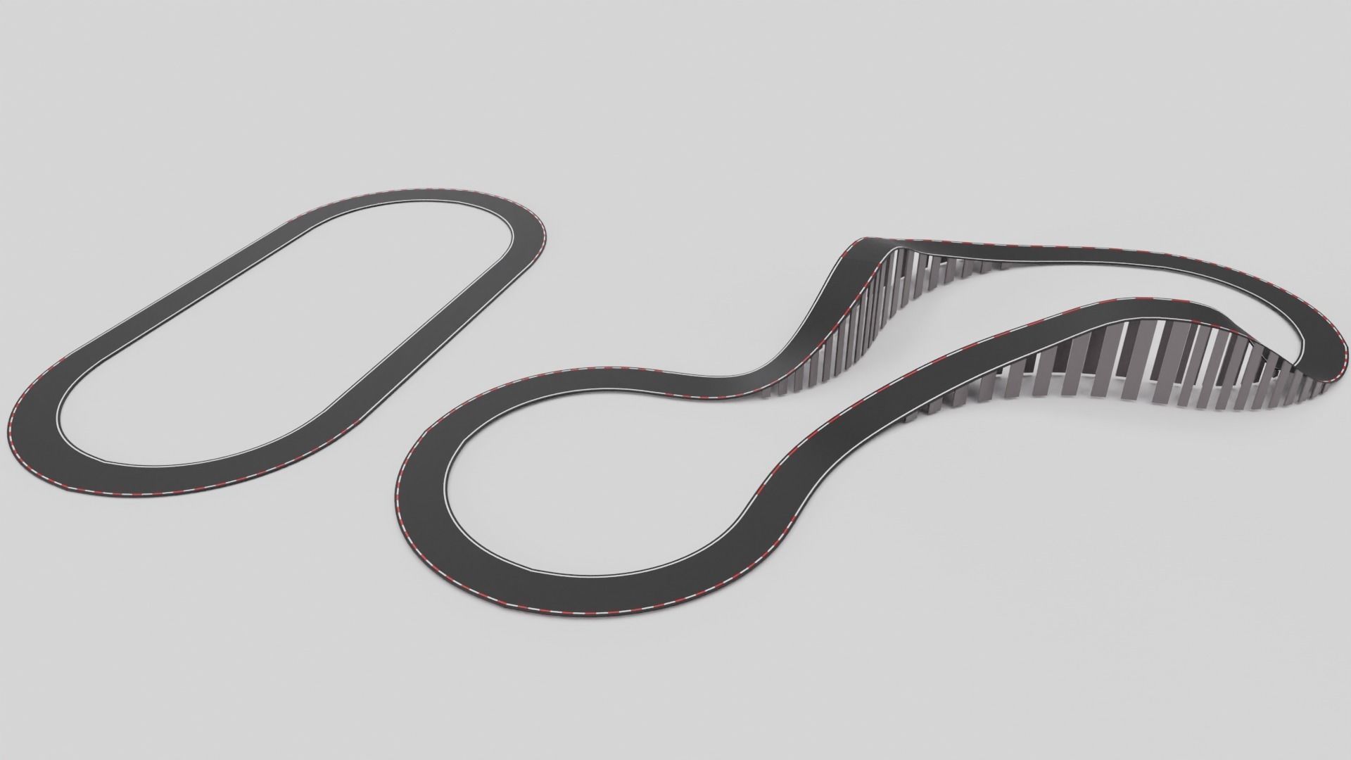 Modular Cartoon Race Track free VR / AR / low-poly 3D model | CGTrader