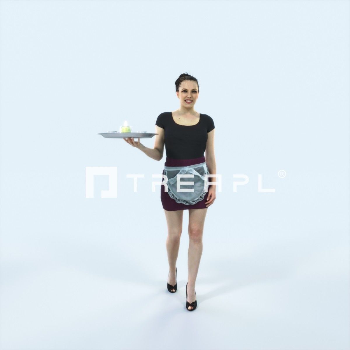 3D model Dream 14G Working Walking Waitress VR / AR / low-poly | CGTrader