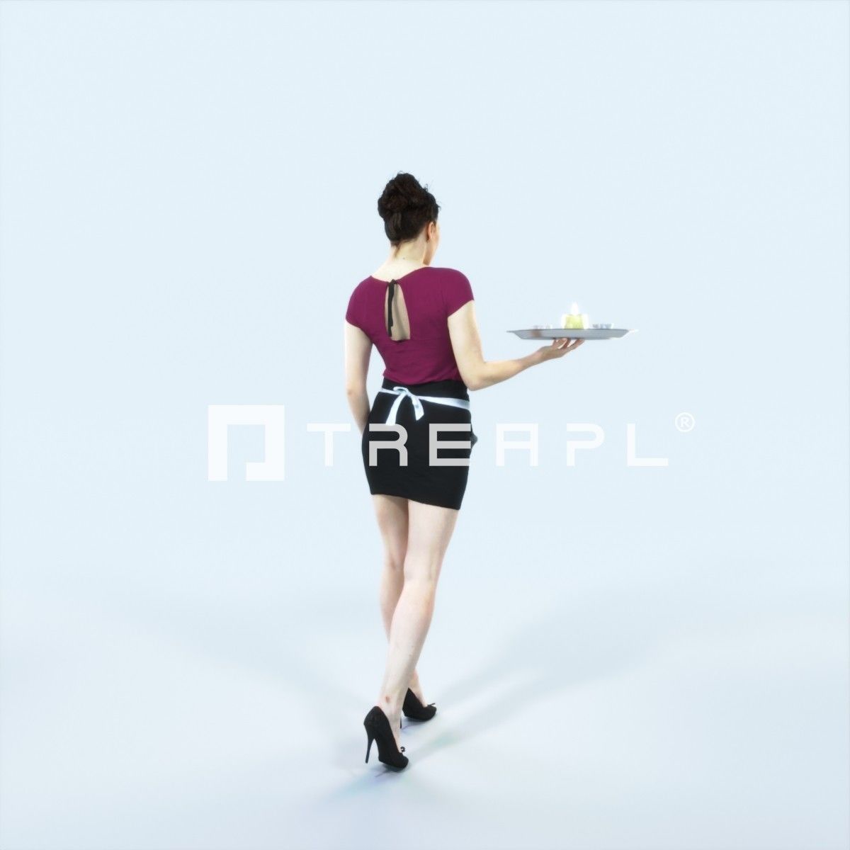 3D model Dream 14F Working Walking Waitress VR / AR / low-poly | CGTrader