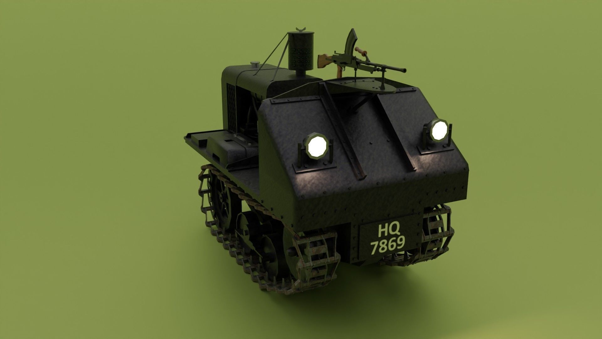 3D model Vickers Carden Lloyd Utility Tractor VR / AR / low-poly | CGTrader