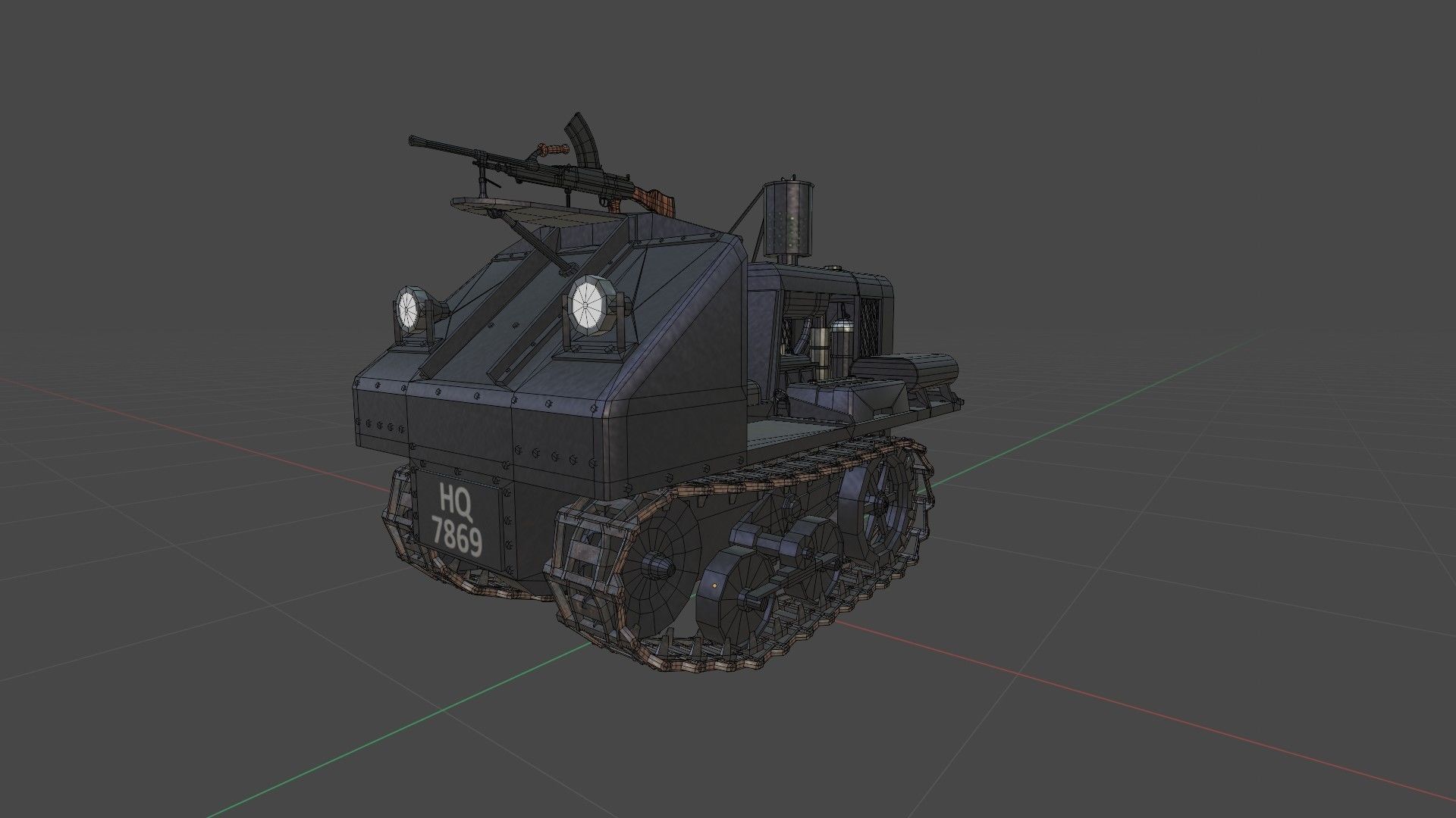 3D model Vickers Carden Lloyd Utility Tractor VR / AR / low-poly | CGTrader