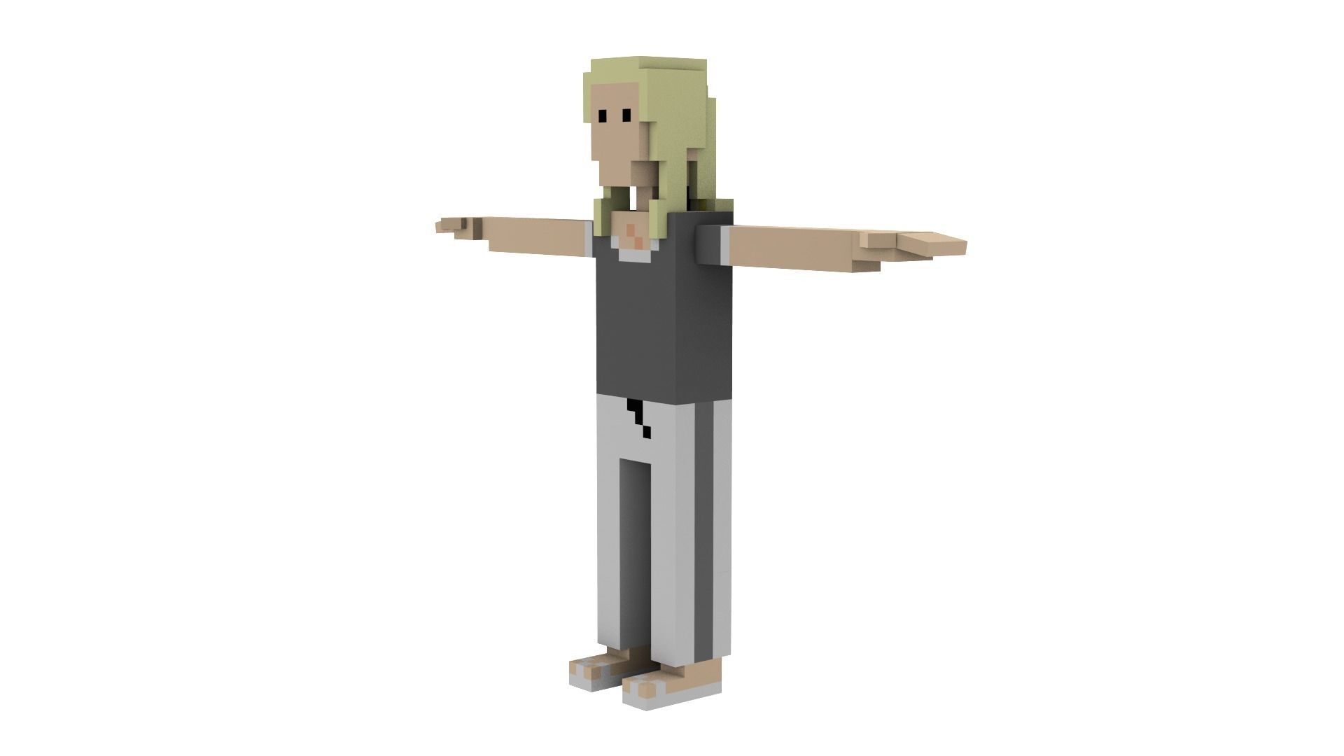 3D model CIVILIANS WOMEN 2 VOXEL CHARACTER VR / AR / low-poly | CGTrader