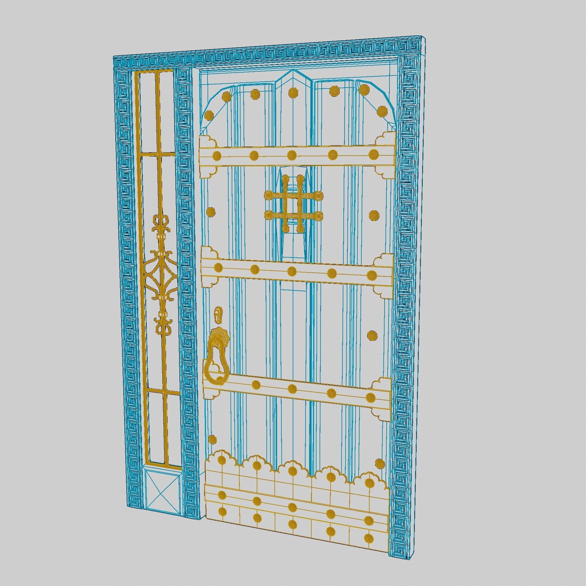 3D model Rustic modern DOOR Low Poly VR / AR / low-poly | CGTrader