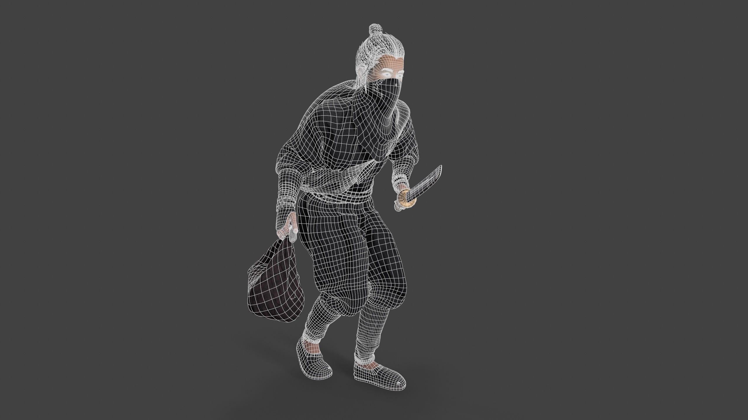 3D model robber VR / AR / low-poly | CGTrader