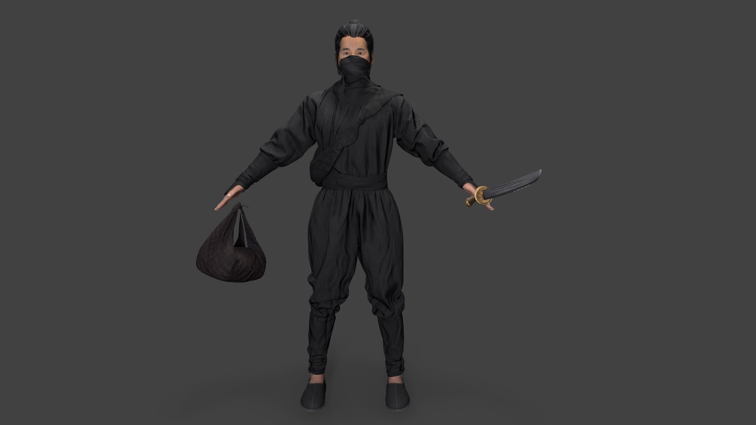 3D model robber VR / AR / low-poly | CGTrader