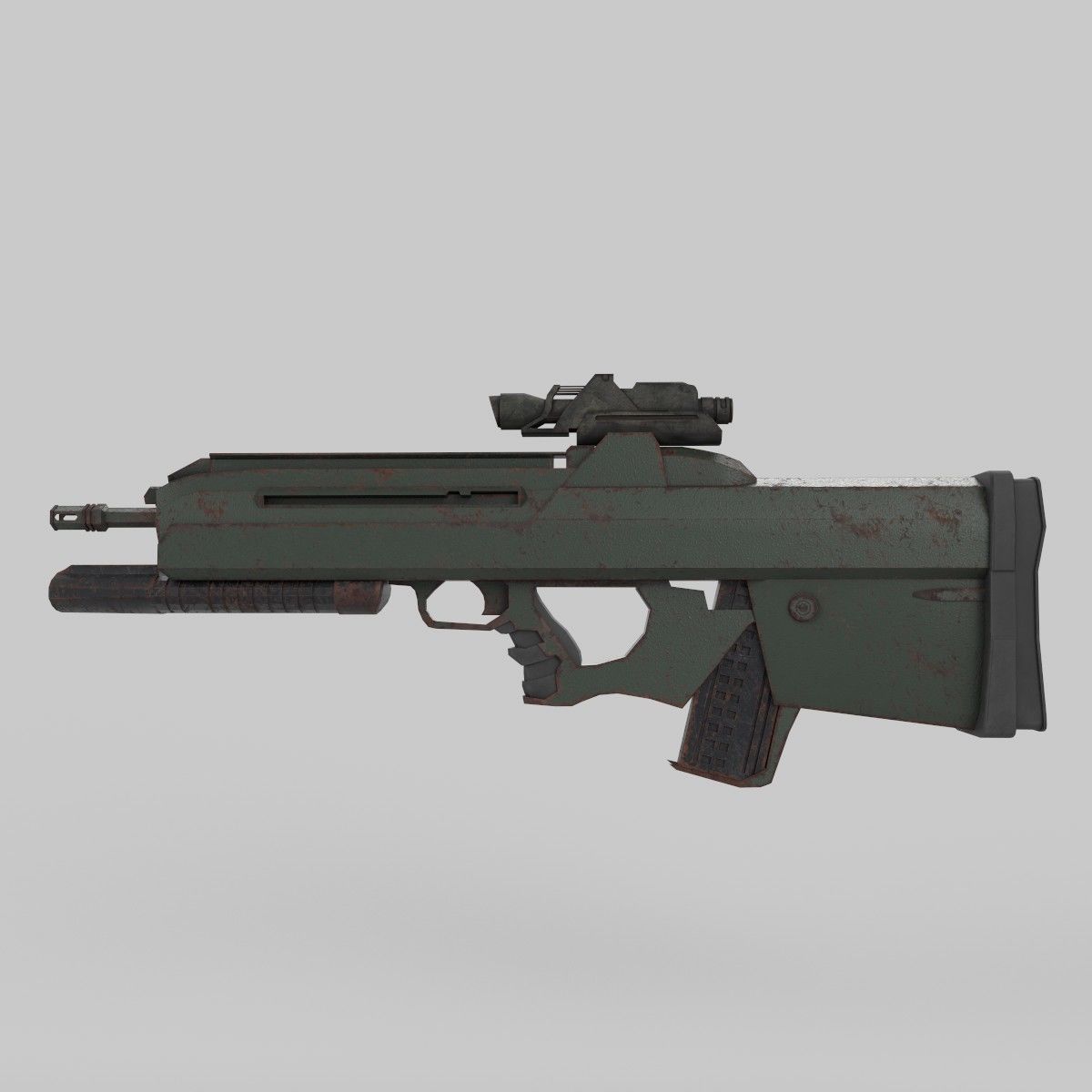 Assault rifle 3D model | CGTrader