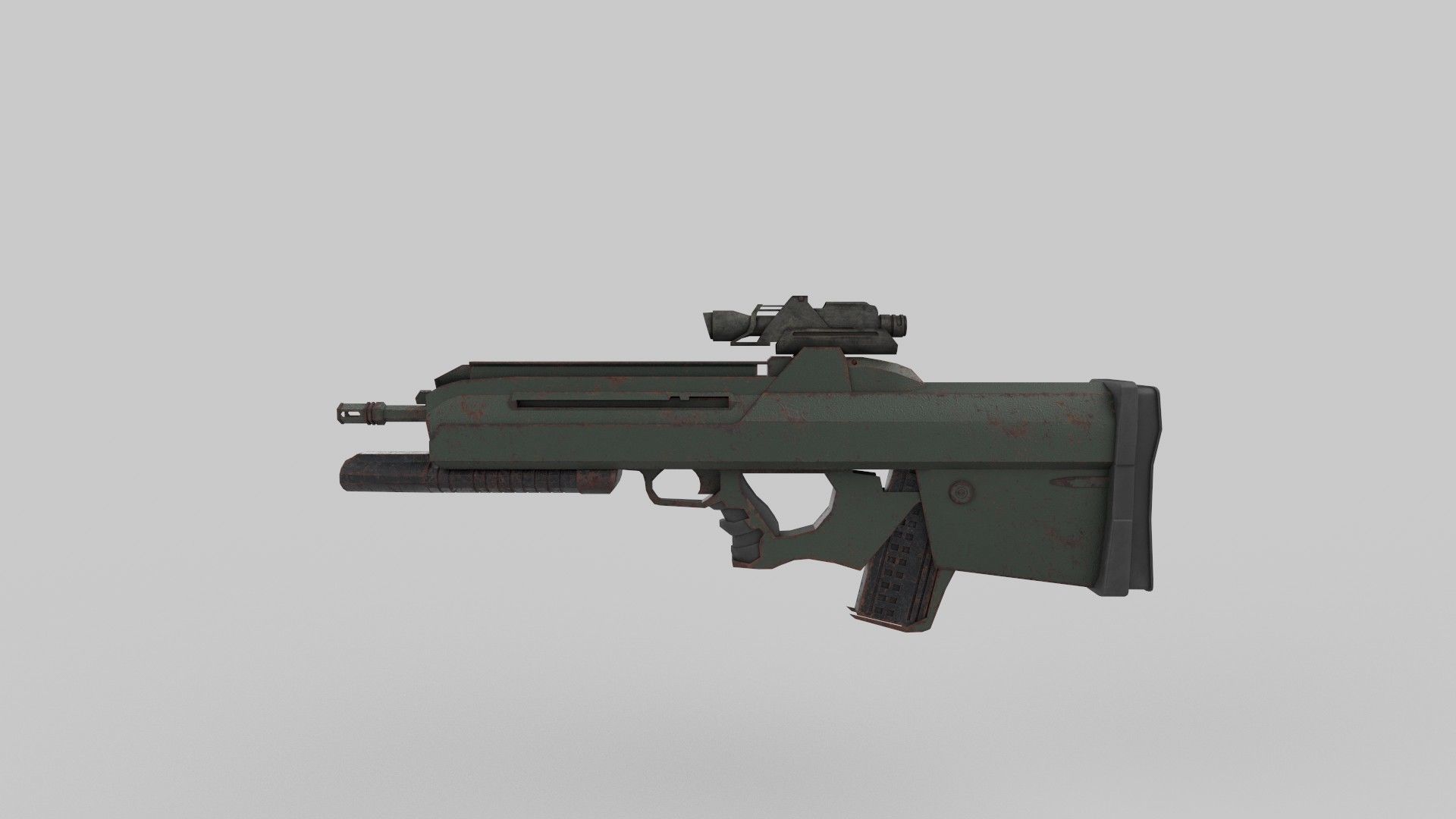 Assault rifle 3D model | CGTrader