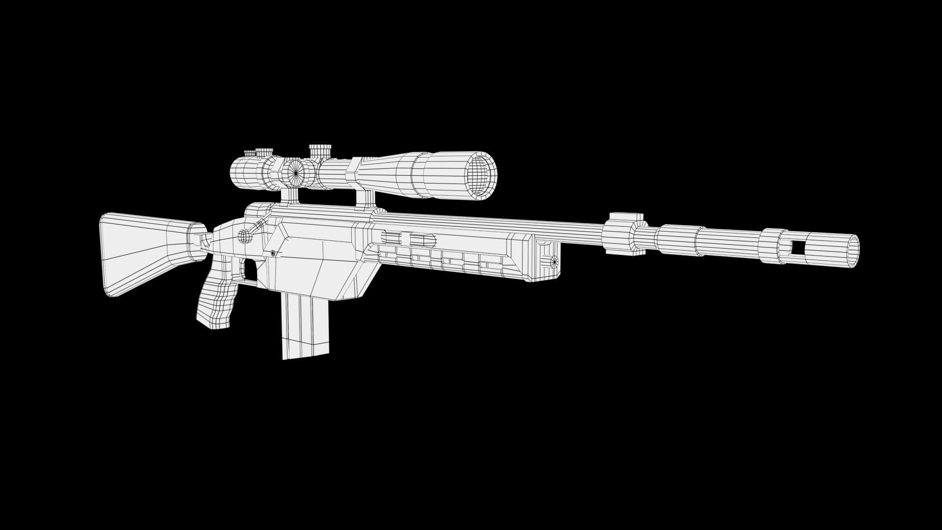 Assault rifle 3D model | CGTrader